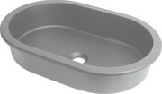 Deante Silia, granitové umývadlo na zapustenie zdola 588x390x145 mm, šedá metalíza, DEA-CQS_SU6U
