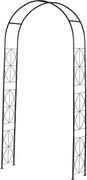 Outsunny Kovový Růžový Oblouk pro Šplhající Rostliny Zahradní Oblouk s Ostrým Vrcholem Kovová Konstrukce Obelisk pro Růže 114 x 30 x 230 cm Černý | Ao