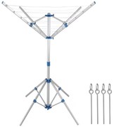 Hliníkový sušák na prádlo FALCO, 103x168 cm, stříbrná Monzana