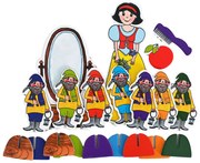 MARIONETINO Loutky pro děti - SNĚHURKA A SEDM TRPASLÍKŮ - 8 ks