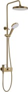 Sapho - Sprchový set s baterií, průměr 26 cm, 2 proudy, matná zlatá CF139GB