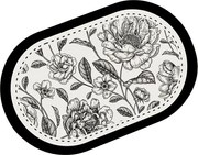 Černobílá koupelnová předložka 60x100 cm Rasse – Foutastic