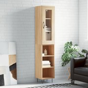 Skříň highboard dub sonoma 34,5 x 34 x 180 cm kompozitní dřevo