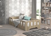 Dětská Montessori postel LAKI 160x80 cm - sonoma