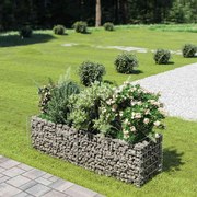 Gabionový vyvýšený záhon pozinkovaná ocel 180 x 50 x 50 cm 143559