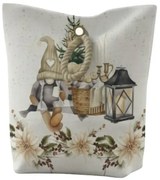 Forbyt Vánoční dveřní zarážka Skřítek s lucernou CYH6060C 22x23 cm