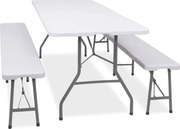 Pivní set pro 8 osob 180x75 cm SPRINGOS GF0099 bílý