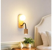Brilagi - Nástěnná lampa MODERN WOOD 1xG9/5W/230V + 1xGU10/8W kaučukovník