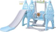 Dětská skluzavka s houpačkou Baby Mix 3v1 baby blue