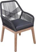 Šedá dřevěná zahradní židle Pomona – Garden Pleasure