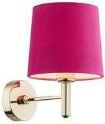 Argon 4349 - Nástěnná lampa PONTE 1xE27/15W/230V růžová/mosaz