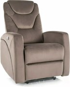 Elektrické polohovací křeslo KRONOS Velvet cappuccino