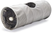Designový tunel pro kočky Lord šedá samet 65cm