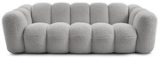Světle šedá pohovka z textilie bouclé 232 cm Hippolyte – Bobochic Paris