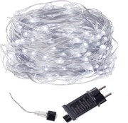 LED řetěz Nano - 20m, 200LED, 8 funkcí, IP44, studená bílá