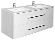 Comodo Koupelnová skříňka s keramickým dvojumyvadlem Emilio W 120