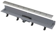 Alca - Sprchový žlab Wall 65 cm, s pevným límcem ke stěně, s roštem, nerez mat APZ30-650M