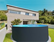 Planet Pool Bazén s ocelovou stěnou Azurotico 4,5 x 1,2 m anthracit/blue 48189