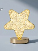 Sinsay - Vánoční LED stolní lampička ve tvaru hvězdy - zlatá