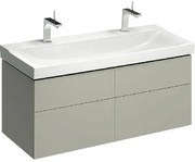 Geberit Xeno 2 - Skříňka pod umyvadlo 120 cm s LED svítidlem, 4 zásuvky, šedobéžová 500.518.00.1