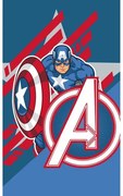 Carbotex Dětský ručník Avengers Kapitán Amerika 30x50 cm