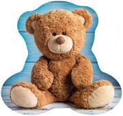 Tvarovaný 3D polštář Medvídek Teddy - 37 x 36 cm