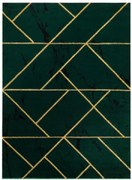 Dywany Łuszczów, Kusový koberec Emerald geometric 1012 green and gold, 80x150, zelená, chodba / předsíň