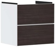 Hansgrohe Xevolos E - Umyvadlová skříňka 58x58x48 cm, 2 zásuvky, matná bílá/tmavý dub 54175730