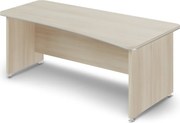 Ergonomický stůl TopOffice 200 x 100 cm, pravý, akát světlý