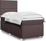 Box spring postel s matrací tmavě hnědá 80x200 cm textil 3290311
