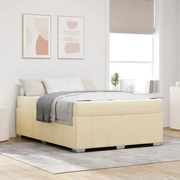 Rám postele s matrací Krémová 140 x 200 cm textil 3398291