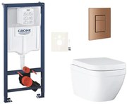 Závěsný wc set do lehkých stěn / předstěnová montáž GROHE Euro Ceramic SIKOGRSEUSCDL0