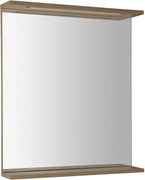 Aqualine Aqualine, KORIN STRIP zrcadlo s LED osvětlením 60x70x12cm, dub platin, KO990S