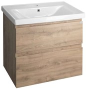 Aqualine Altair - Umyvadlová skříňka 60x67x45 cm, 2 zásuvky, dub emporio AI370