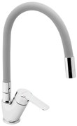 Novaservis Metalia 54 - Dřezová baterie s flexibilním ramenem, šedá/chrom 54014F,0S