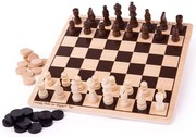 Bigjigs Toys Dřevěné šachy a dáma