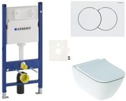Cenově zvýhodněný závěsný WC set Geberit do lehkých stěn / předstěnová montáž+ WC Geberit Smyle SIKOGESSMD01