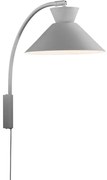 Nordlux - Nástěnná lampa DIAL 1xE27/40W/230V šedá