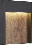 LA 1002953 FLATT Outdoor, nástěnné LED svítidlo, 3000K, IP65, antracitové/hnědé - BIG WHITE (SLV)