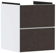 Hansgrohe Xevolos E - Umyvadlová skříňka, 58x48x48 cm, 2 zásuvky, matná bílá/textilní tmavá šedá 54172660