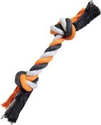 Askino - různí výrobci Hračka pes Uzel bavlněný 20cm/55g šedá/oranž HipHop