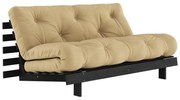 Rozkládací pohovka v hořčicové barvě 160 cm Roots Black Night – Karup Design