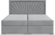 Manželská postel VICENZA Velvet 180×200 cm světle šedá