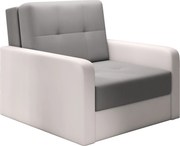 IDZ Pohovka TOP I, 104 cm Barva látky: Světle šedá a bílá Eko kůže (Bahama 31 + Soft 17)