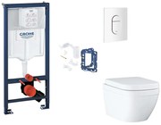 Grohe Rapid SL - Set předstěnové instalace, klozetu, sedátka SoftClose, tlačítka Arena Cosmopolitan a sady pro vhazování tablet, Triple Vortex, alpská bílá SANI11BB3149