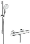 Hansgrohe Croma Select E - Sprchový set Vario s termostatem, 3 proudy, sprchová tyč 65 cm, bílá/chrom 27081400