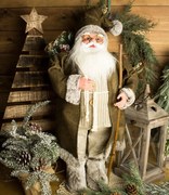 Vánoční dekorace Santa Claus, 68 cm, hnědá
