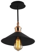 Černé stropní svítidlo s kovovým stínidlem ø 24 cm Berceste – Opviq lights