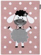 Dywany Łuszczów, Dětský kusový koberec Petit Dolly sheep pink, 140x190, růžová, dětský pokoj
