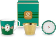Pip Studio Love Birds sada na čaj pro jednoho 225 ml, zelená (Sada na čaj pro jednoho v dárkové krabičce)